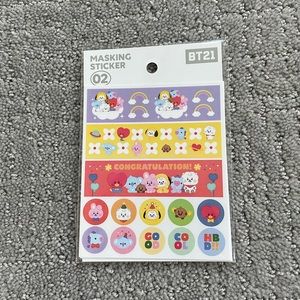 Bts | Office | New Bt2 Bts Line Friends Official Masking Stickers 2 ...